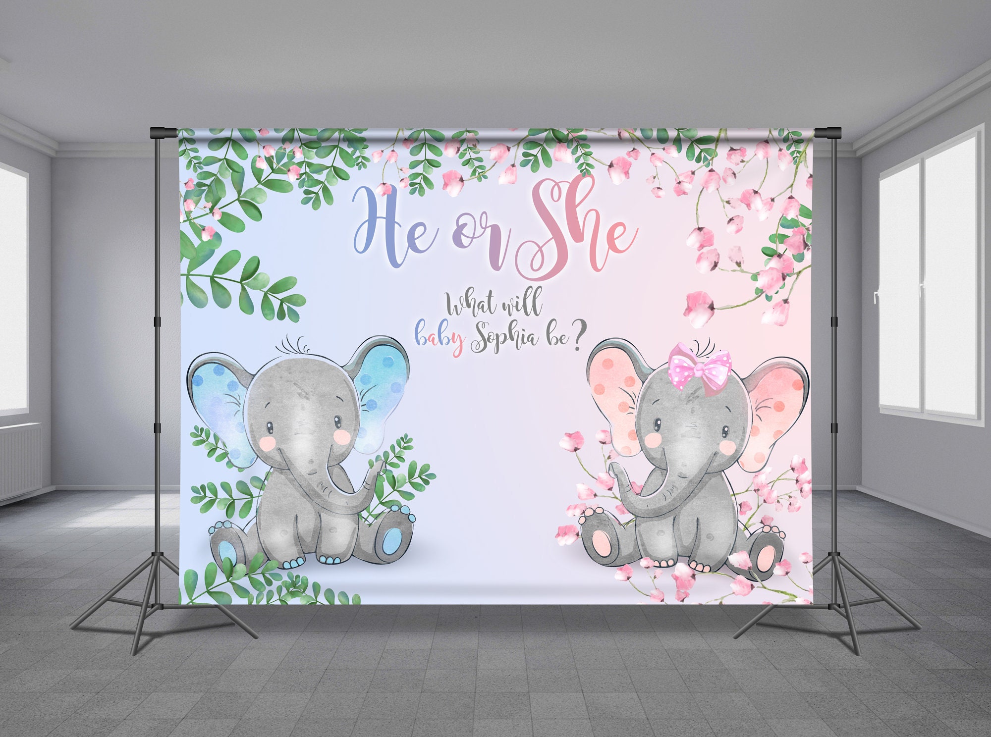 Party Décor Paper & Party Supplies Instant Download Gender Reveal ...