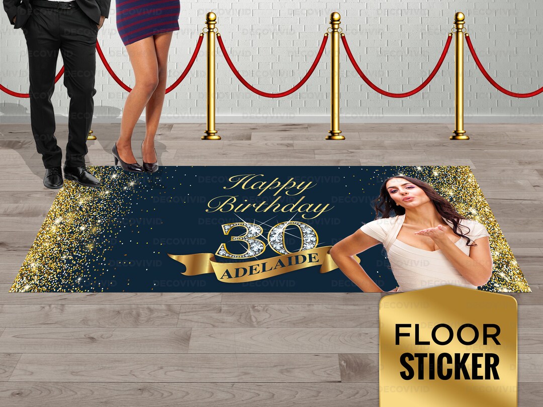Floor Decal Sticker, Birthday Photo Party, Removable Floor Sticker ...