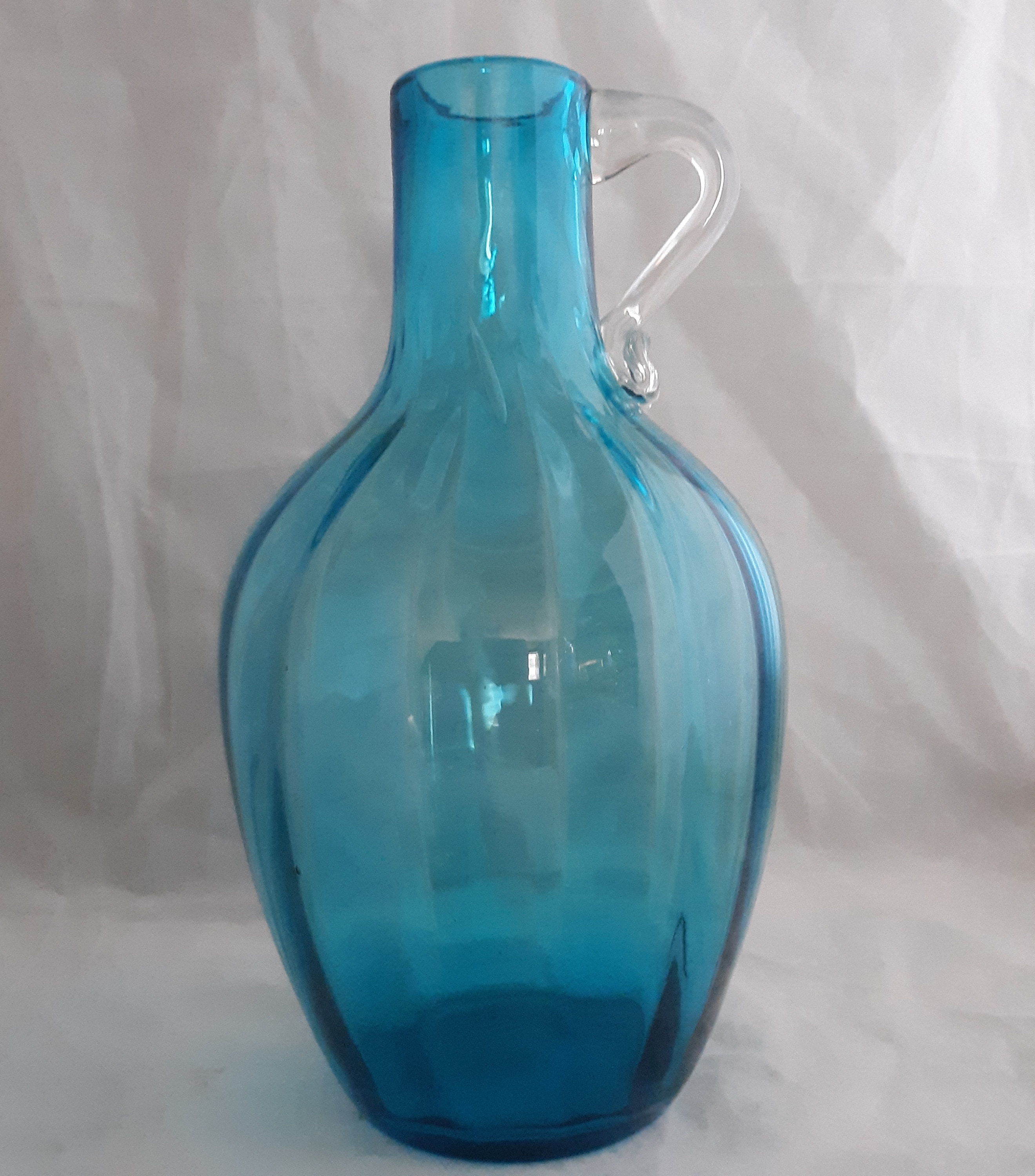 Mid-century Beacon Glass Company OMN No. 123 Optic Barrel Jug Hand ...