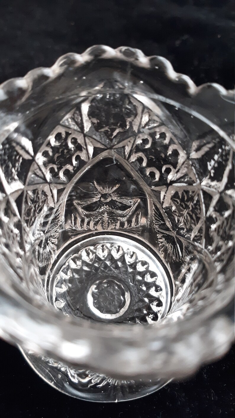 Eapg Indiana Glass Gaelic Pattern Toothpick Holder. Clear Pressed Glass ...