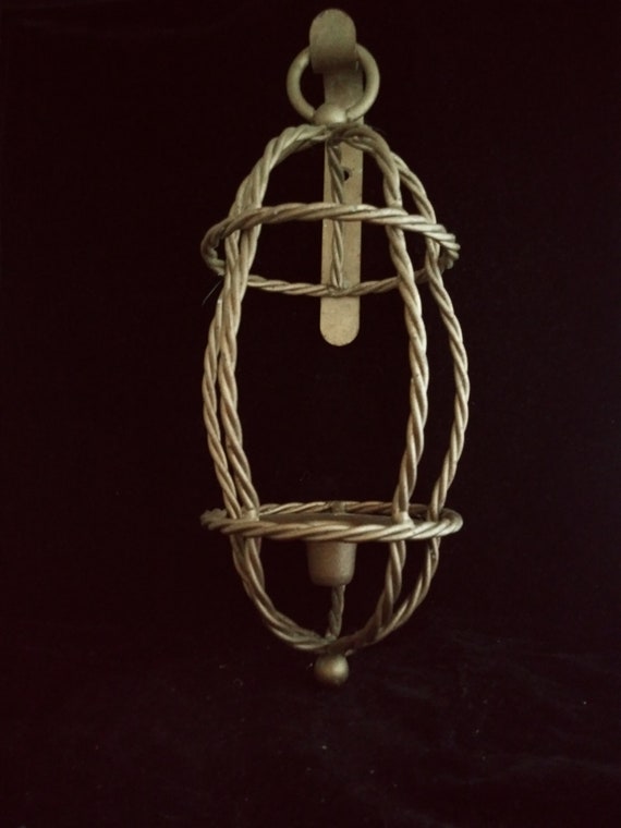 Vintage Roped Pattern Metal Candle Wall Holder Sconce Gold - Etsy
