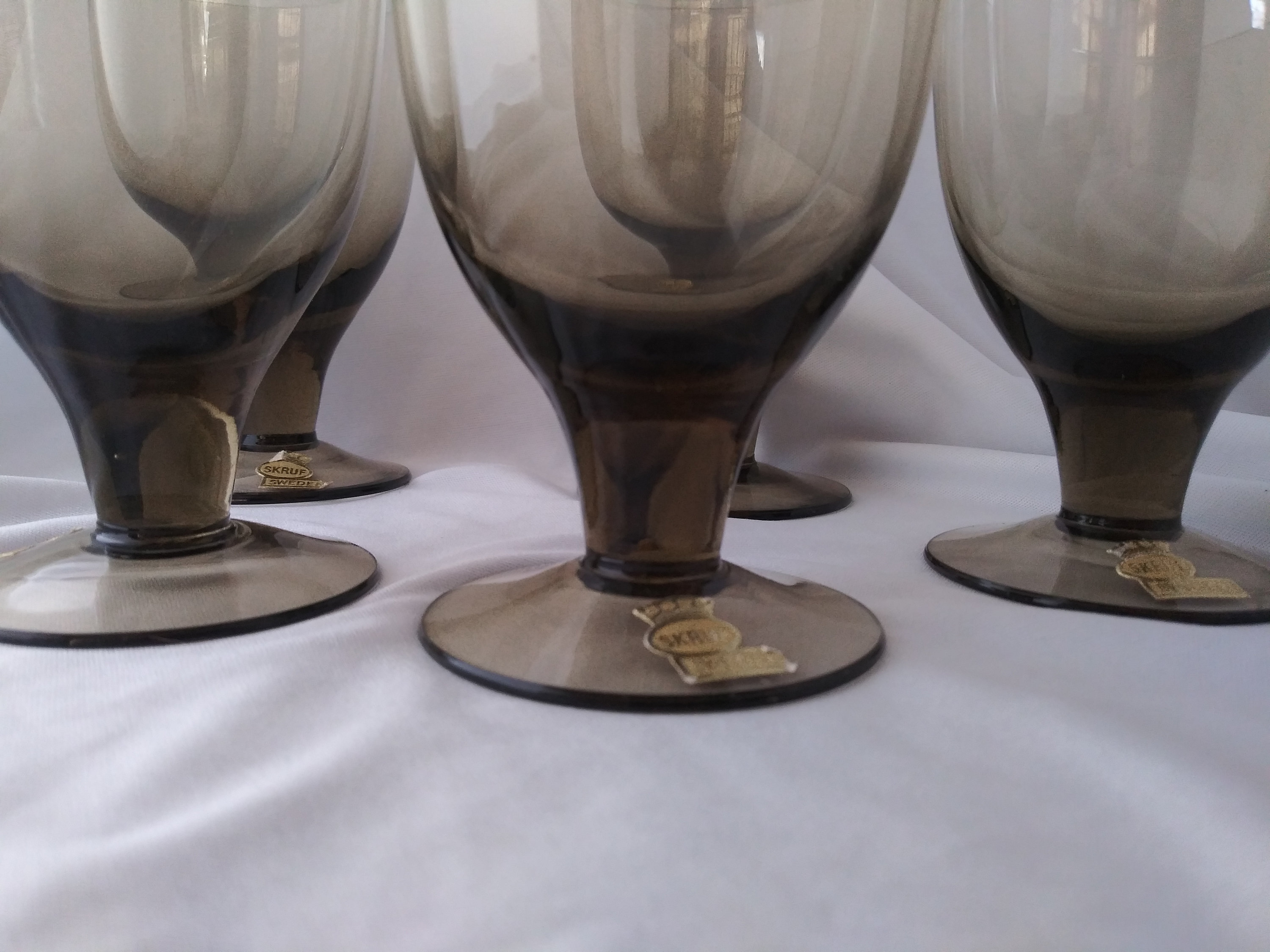 Mid Century Skurf Glass Sweden Cordials in Topaz. Made in | Etsy