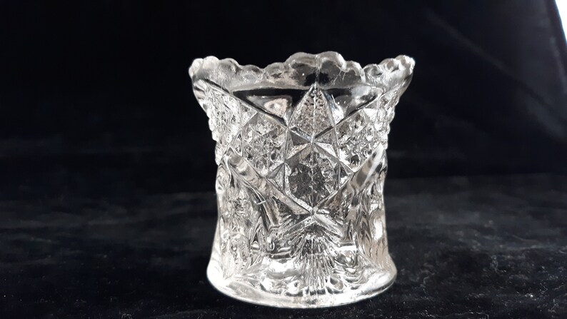 Eapg Indiana Glass Gaelic Pattern Toothpick Holder. Clear Pressed Glass ...