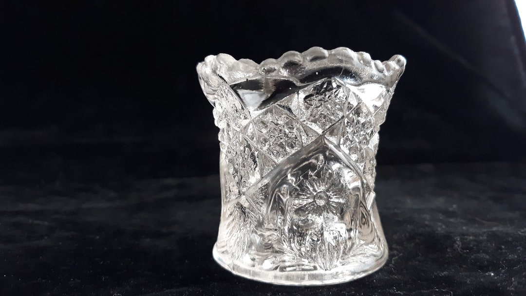 Eapg Indiana Glass Gaelic Pattern Toothpick Holder. Clear Pressed Glass ...