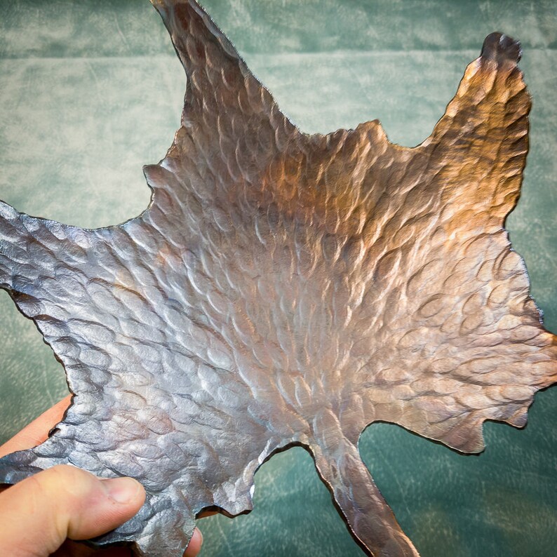 Hand Forged Leaf Shaped Bowl - Etsy