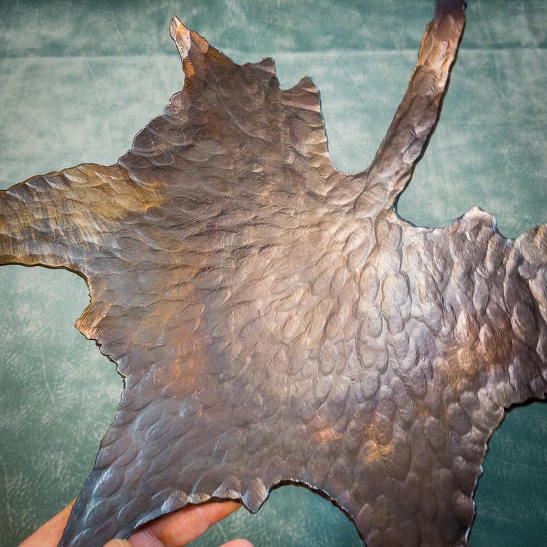 Hand Forged Leaf Shaped Bowl - Etsy