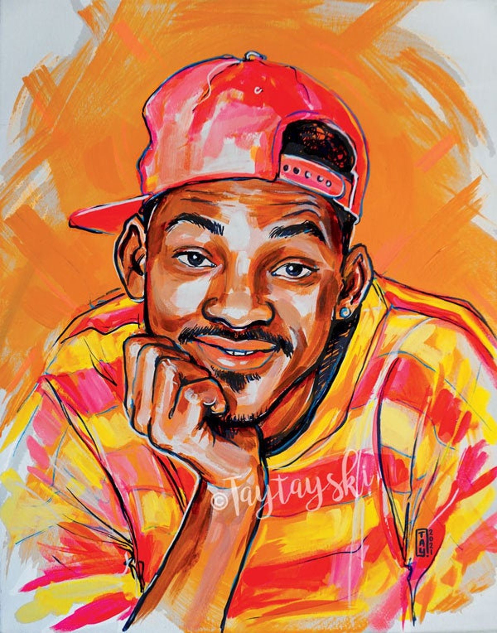 Will Smith-art Print Wall Decor Painting Fan Art Fresh - Etsy