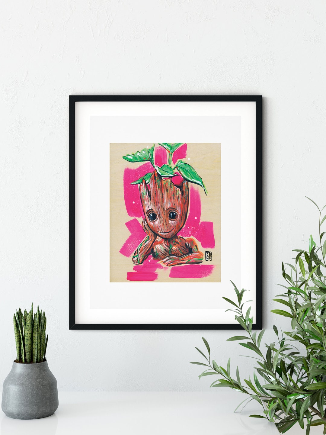 Groot - Fan Art, Wall Decor, Painting, Super Heroes - Etsy