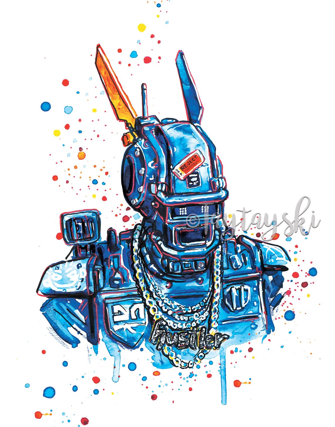 Chappie Art Print Wall Decor Painting Fan Art Comic | Etsy Canada