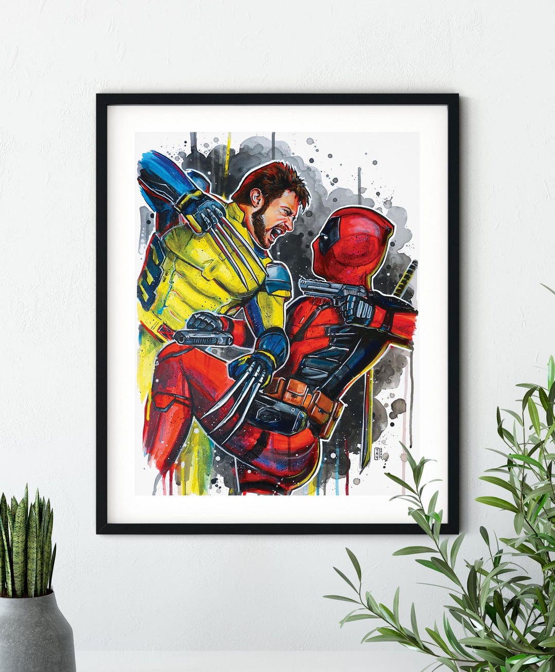 Deadpool X Wolverine Print - | Fan Art Print, Wall Decor, Painting, - Etsy