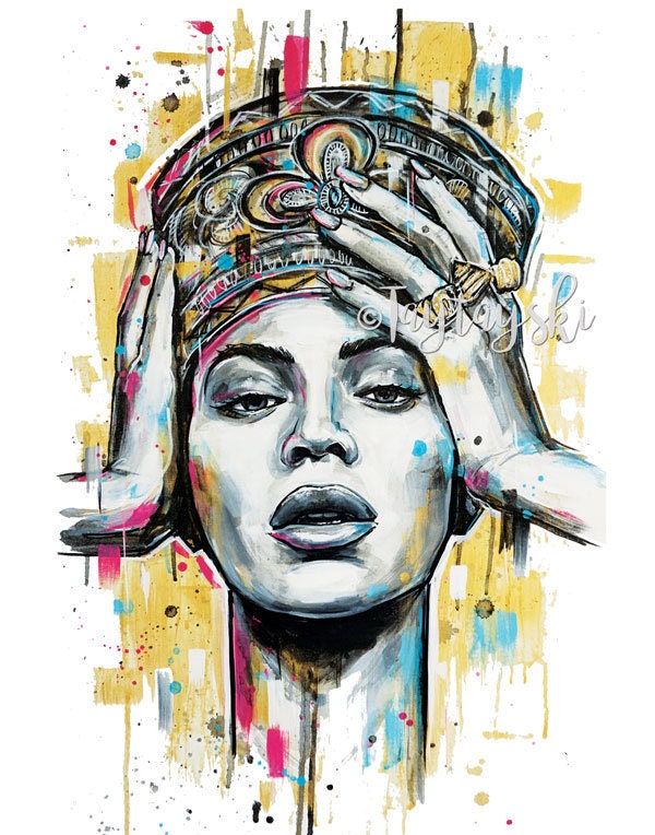 Queen B Bey Art Print Wall Decor Painting Fan Art | Etsy Canada