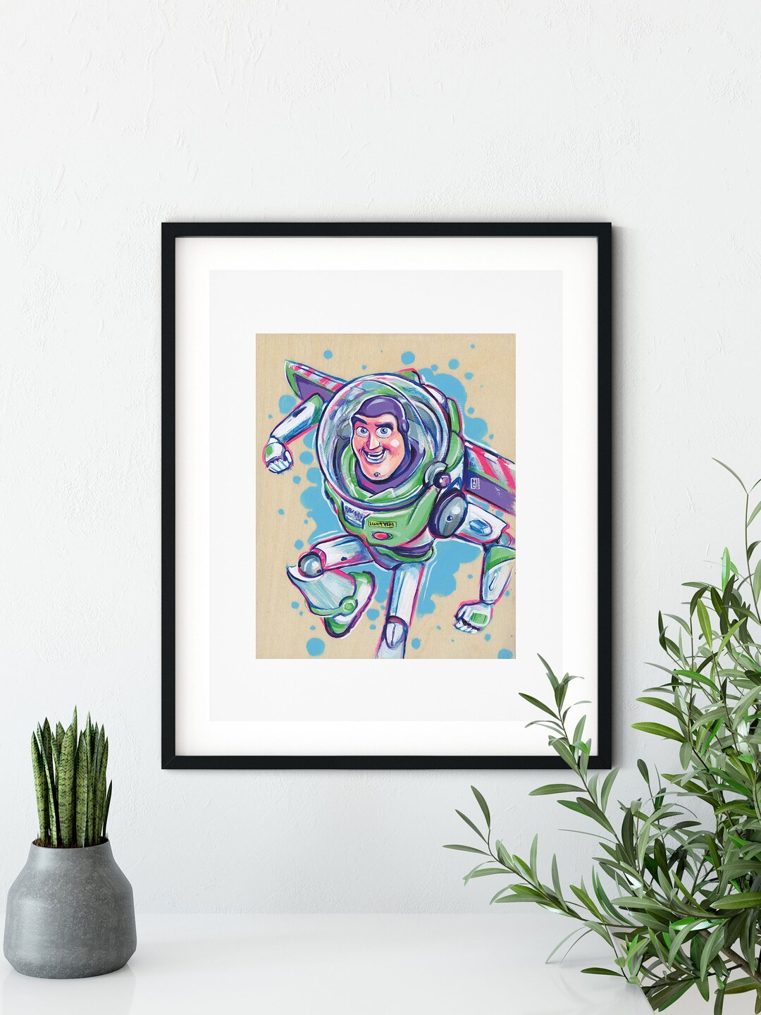 Buzz - Fan Art, Wall Decor, Painting, Pixar, Print - Etsy