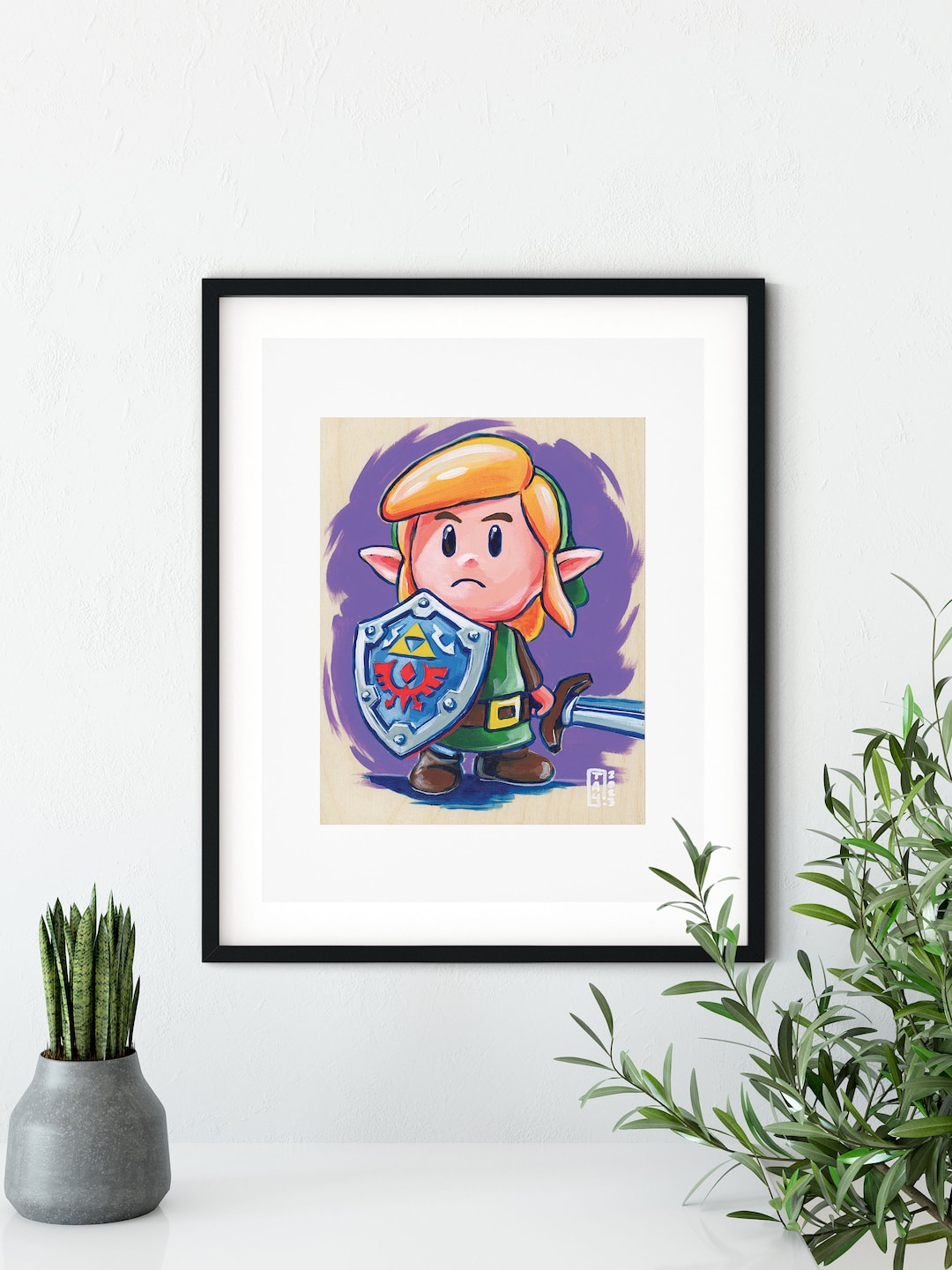 Link - Fan Art, Wall Decor, Painting, Zelda, Nintendo - Etsy