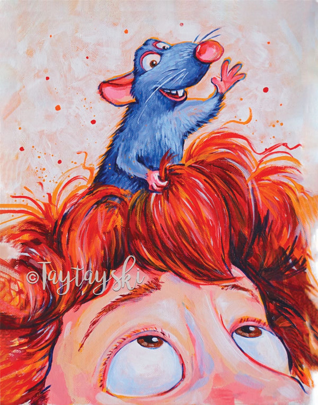 Remy the Chef Rat | Art Print, Wall Decor, Painting, Fan Art, Animated ...
