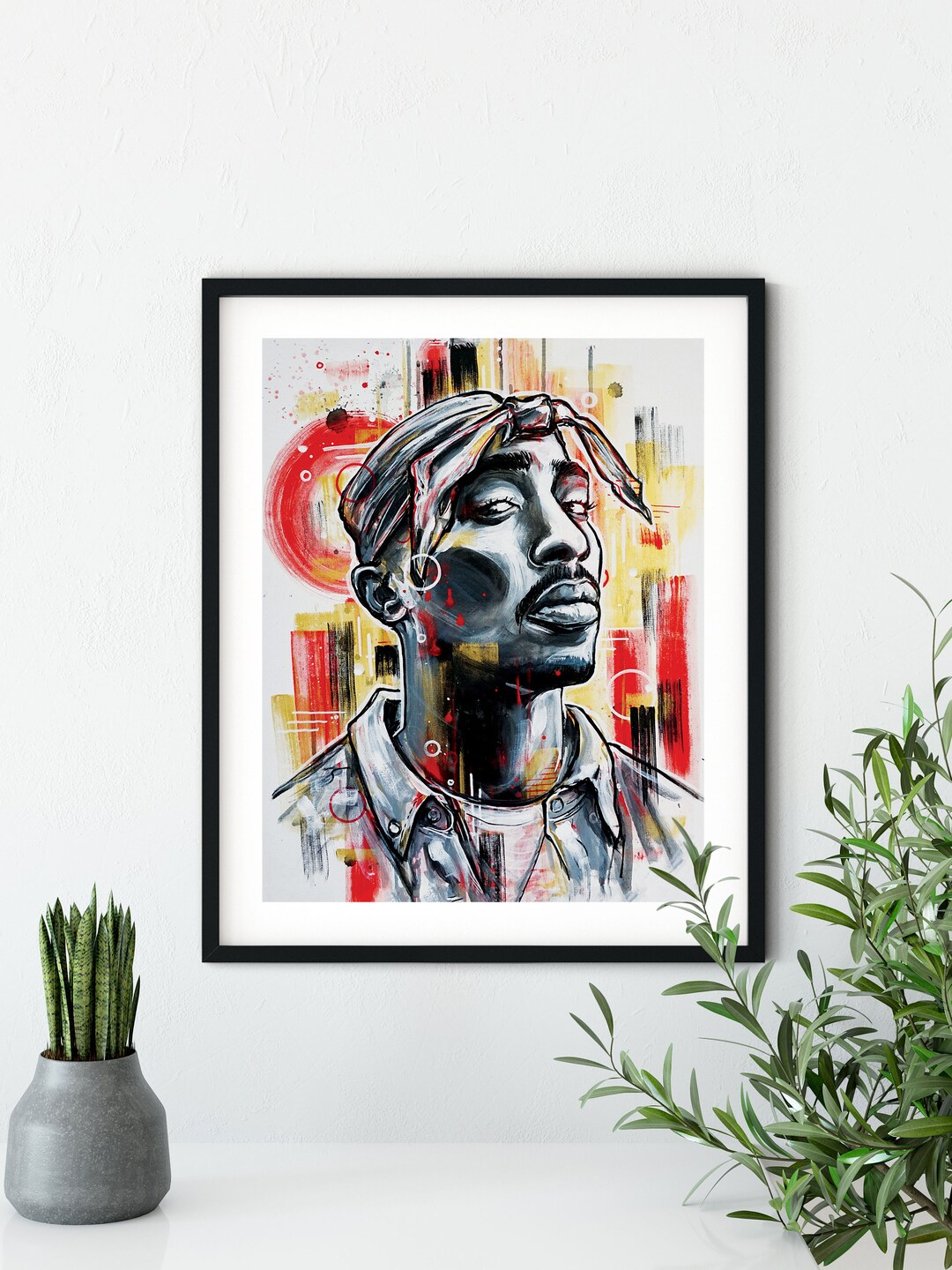 Tupac Print Art Print, Wall Decor, Painting, Hip Hop, Musician, Music ...