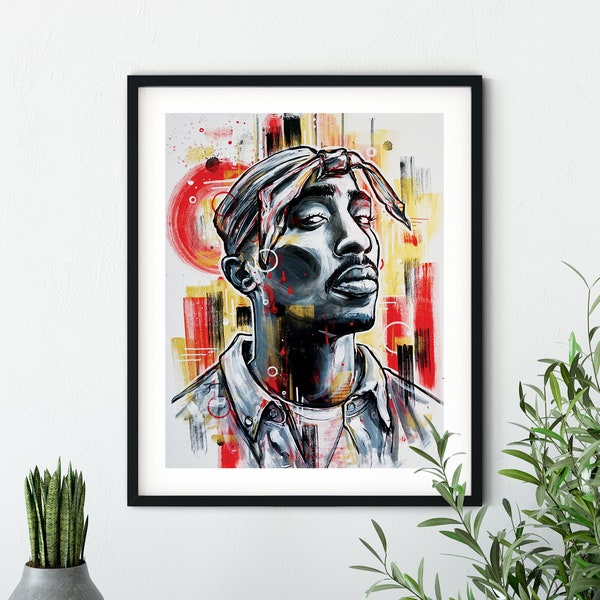 Tupac Abstract - Etsy