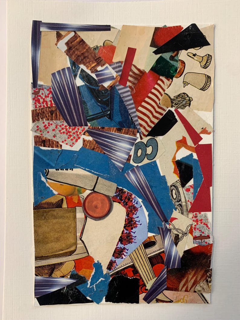Collage #9 Original Art Made From Recycled Materials. - Etsy