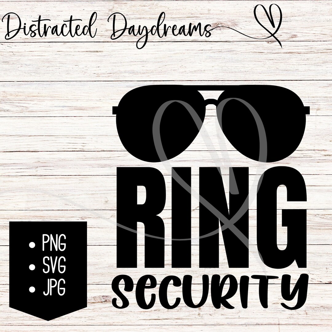 Ring Security Digital Download, PNG, SVG, JPG, Best Man, Ring Bearer ...