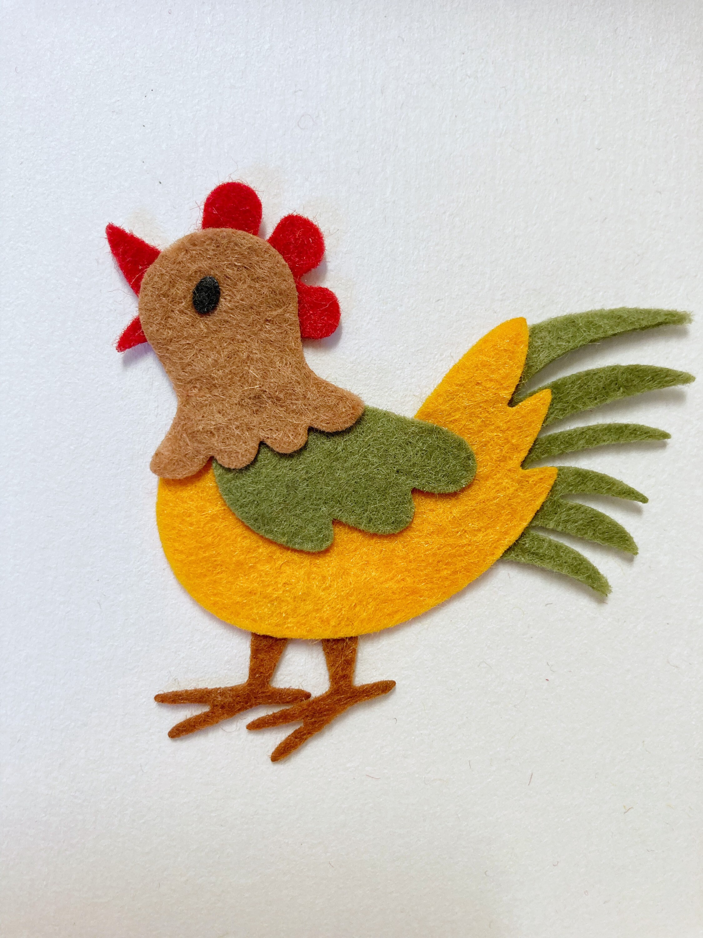 Felt Chickens Pack of 5 Die Cuts 40% Wool Blend Felt for - Etsy UK
