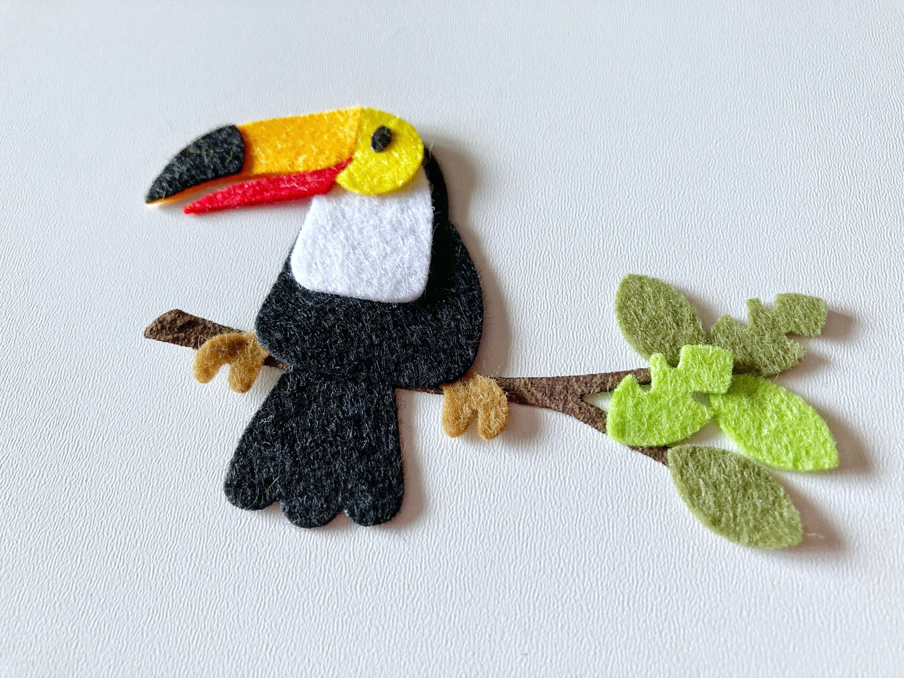 Felt Toucan-pack of 2 40% Wool Blend Die Cutswith Leatherette - Etsy