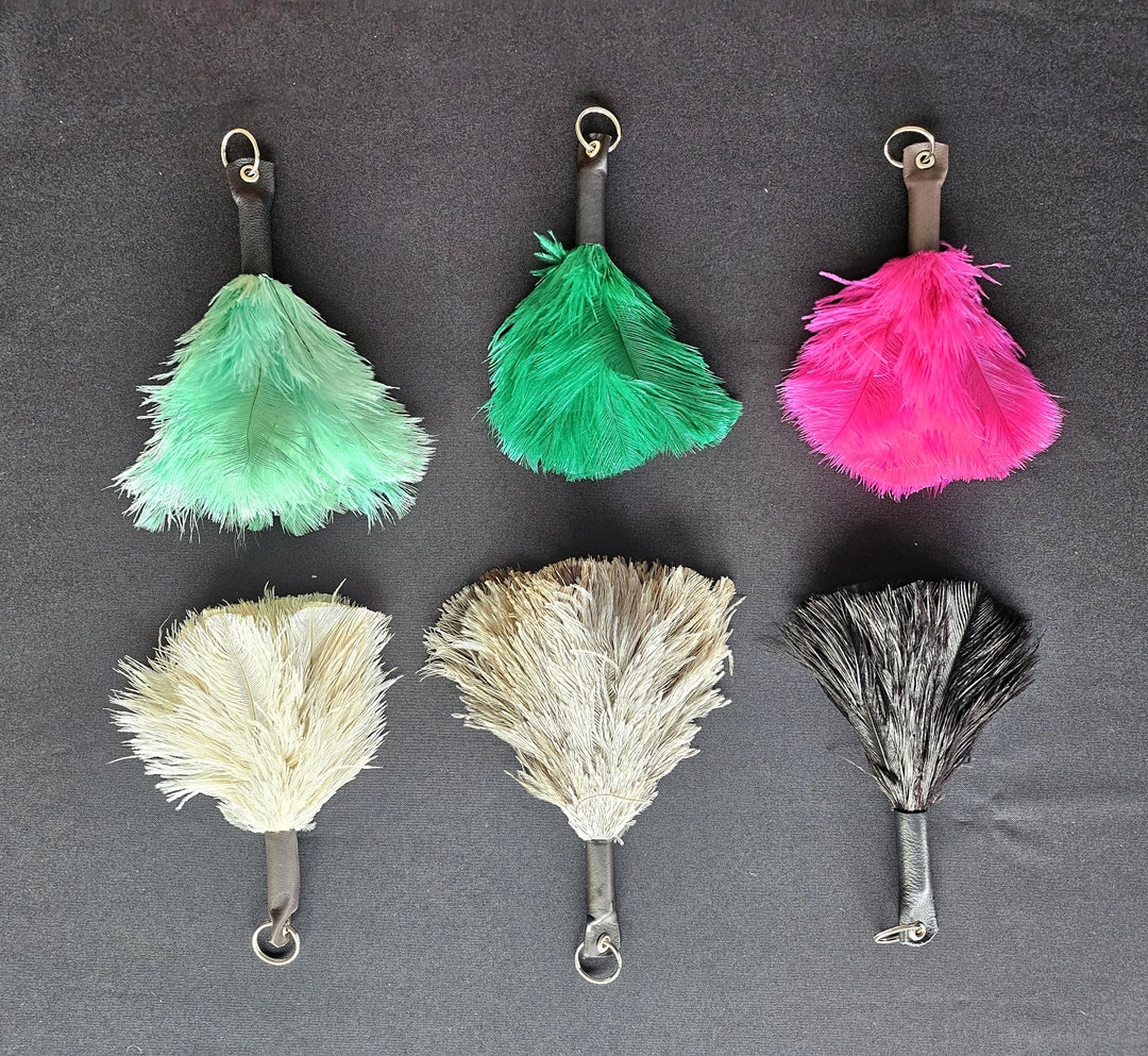 Ostrich Feather Key Ring Handbag Charm - Etsy