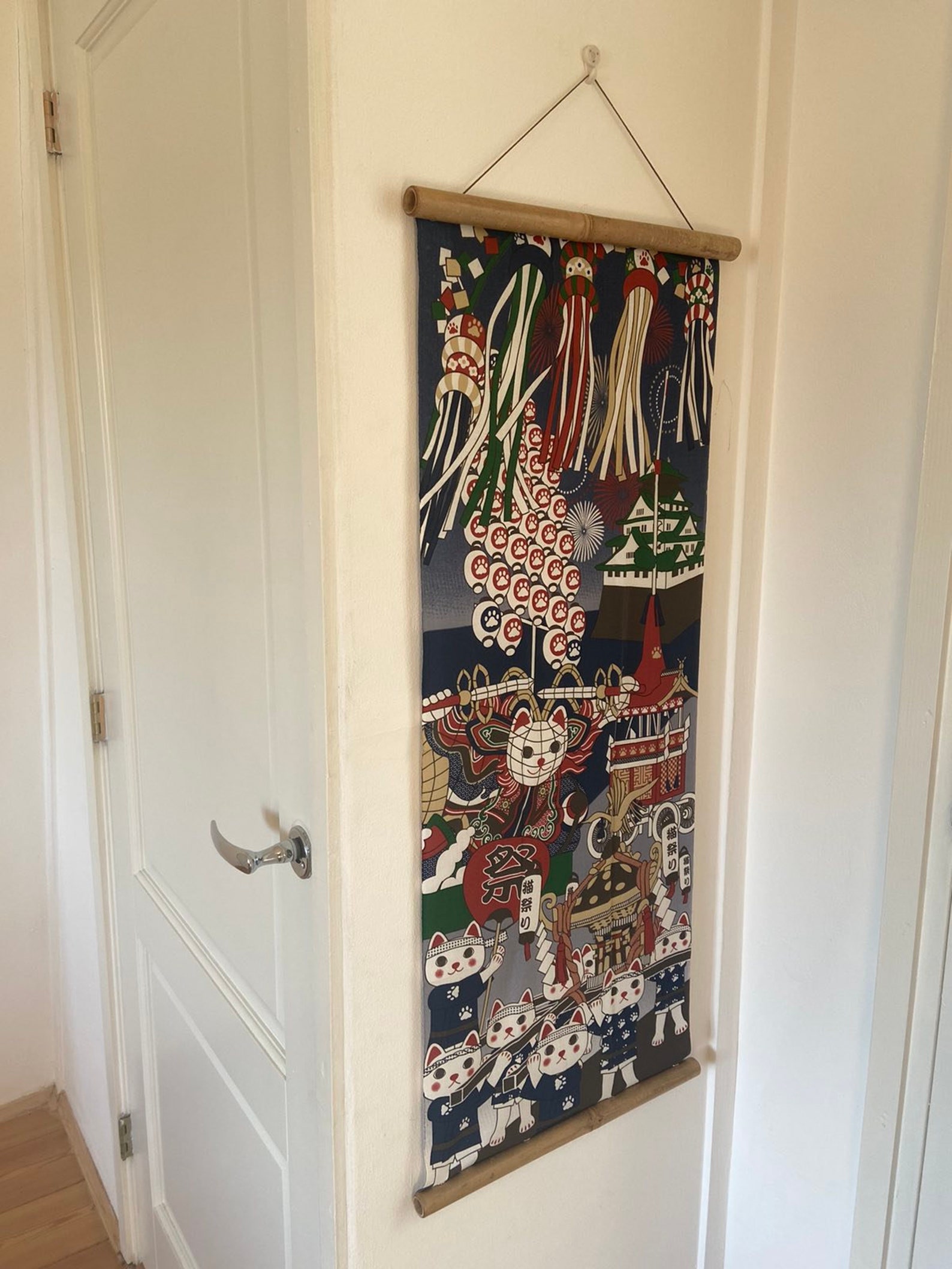 Wooden Magnetic Poster Hanger, Bamboo Frame, Wood Poster Hanger ...