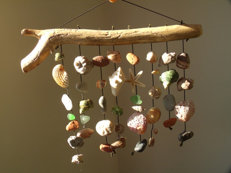 Seashell WindChime Sea Shell Mix Seashell Wind Chime Beach | Etsy