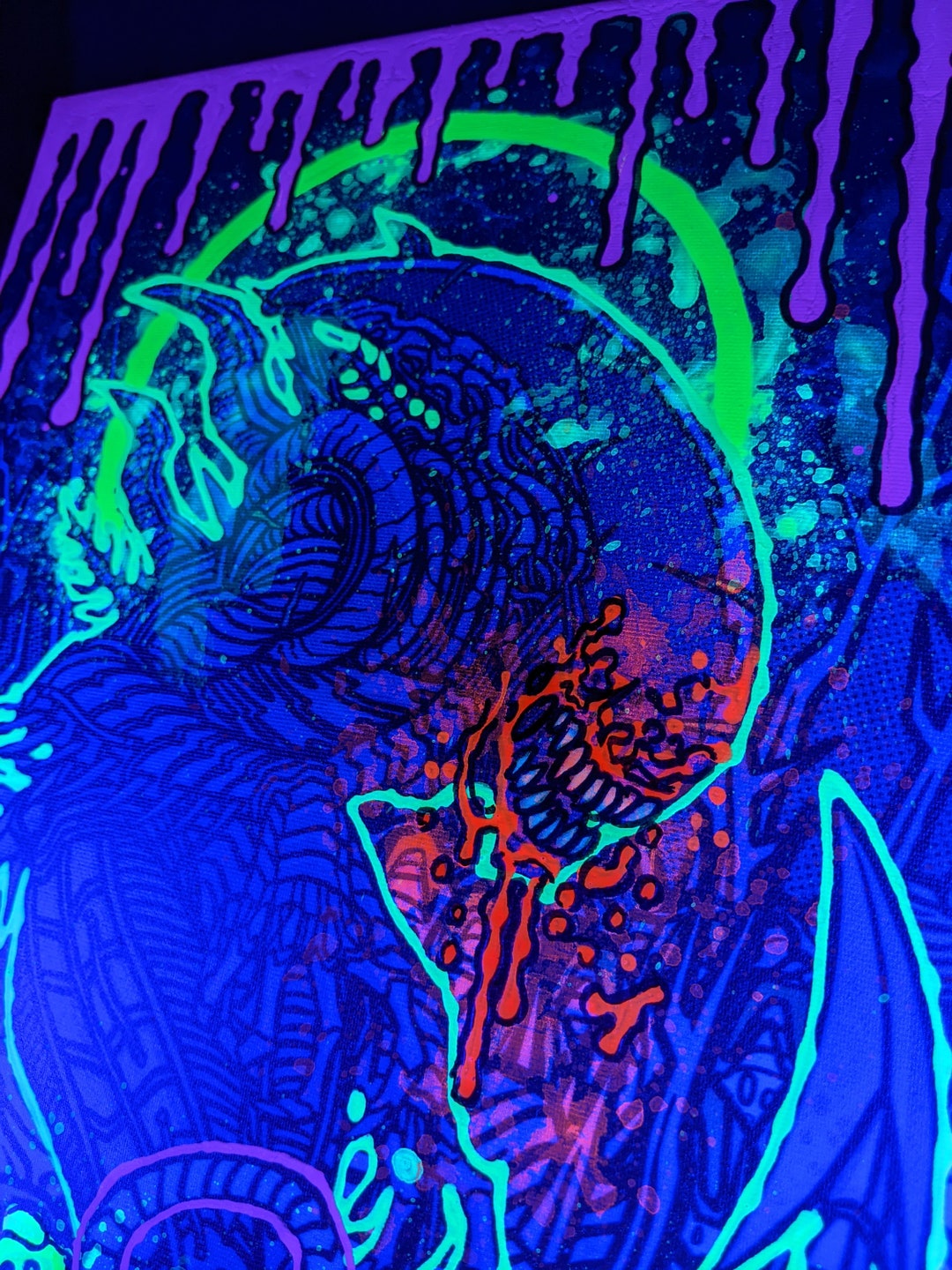 Game Over GLOW Canvas - Etsy