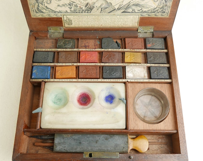 W J Reeves & Sons Antique Georgian Watercolour Paintbox - Etsy