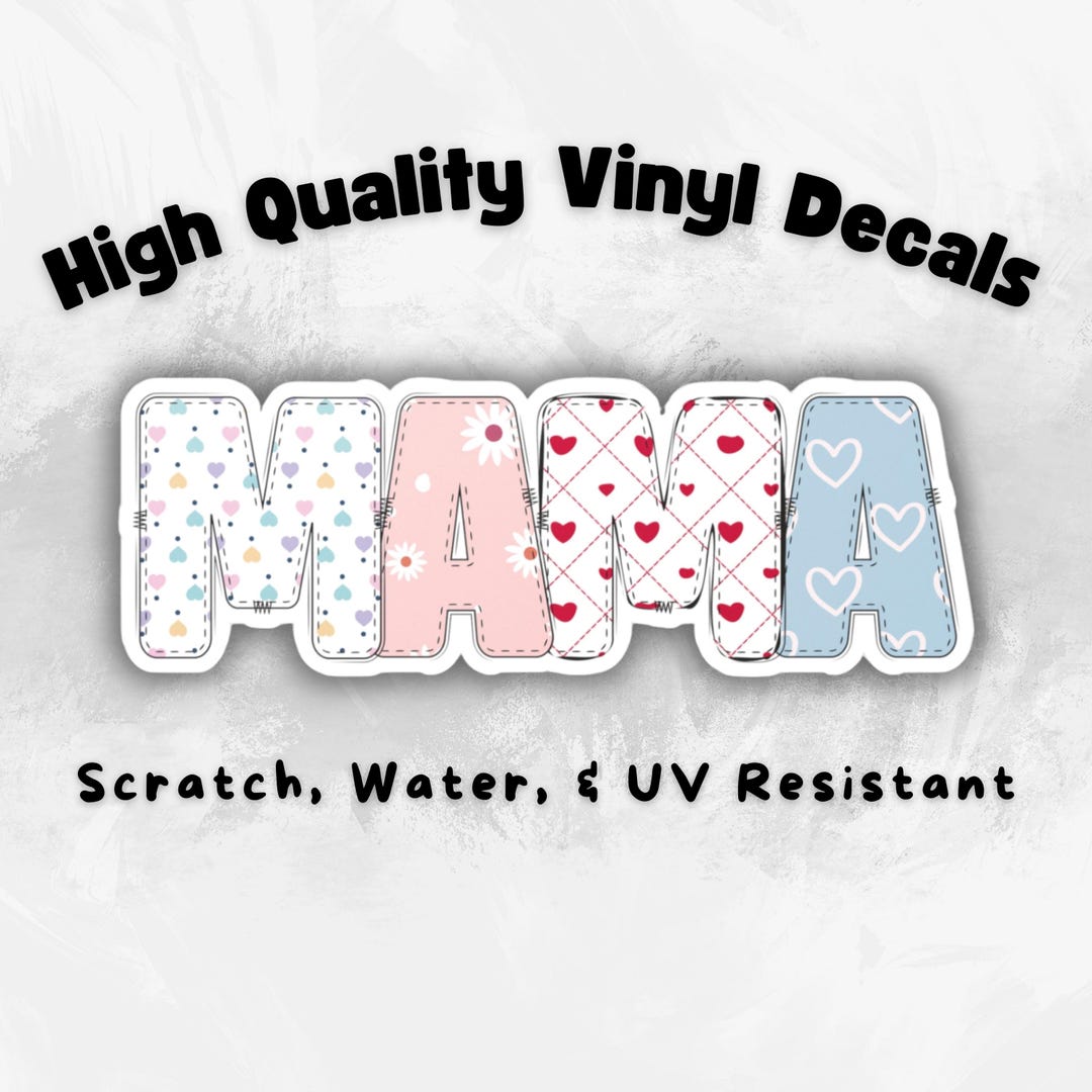 Mama Vinyl Decal Sticker: Waterproof Motherhood Car/laptop Decal - Etsy