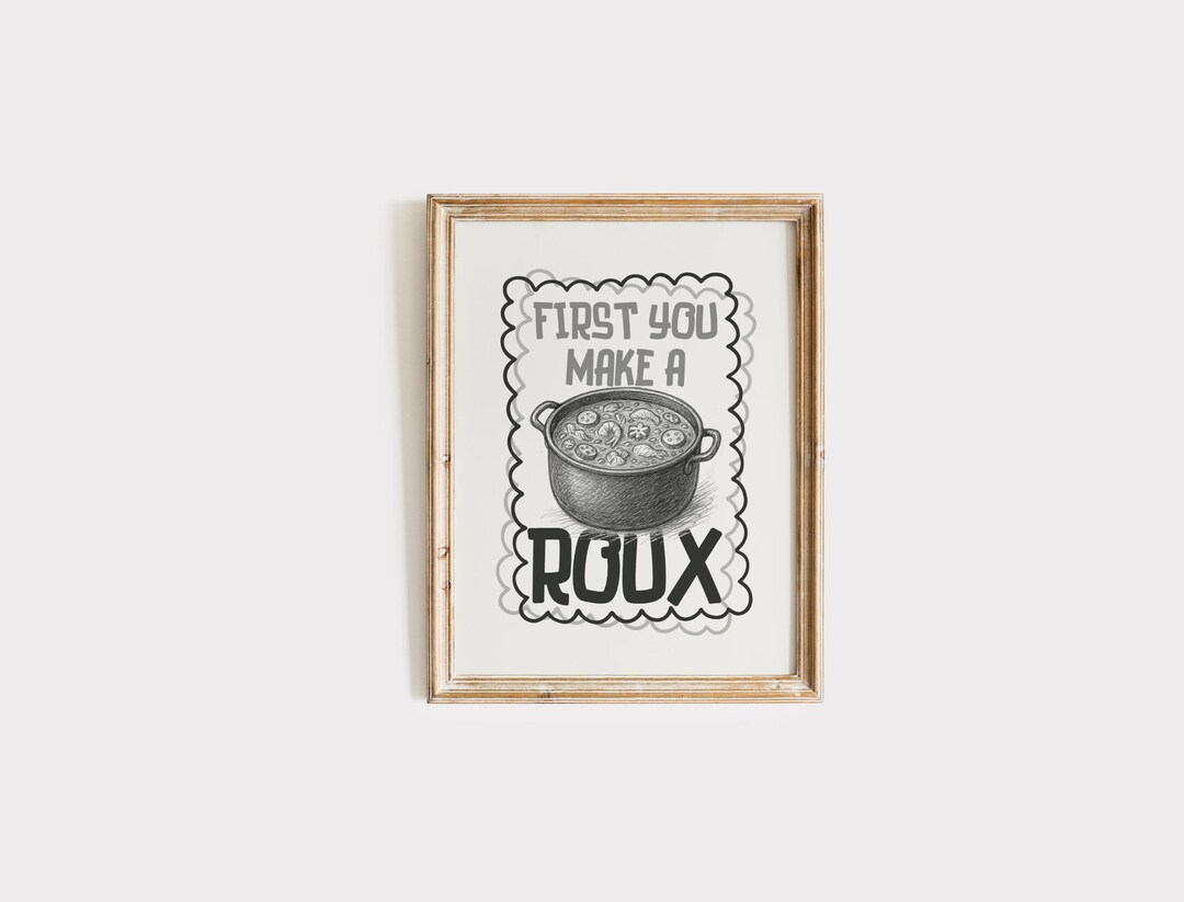 Gumbo Recipe Print: Cajun Kitchen Art, Louisiana Home Decor (digital ...
