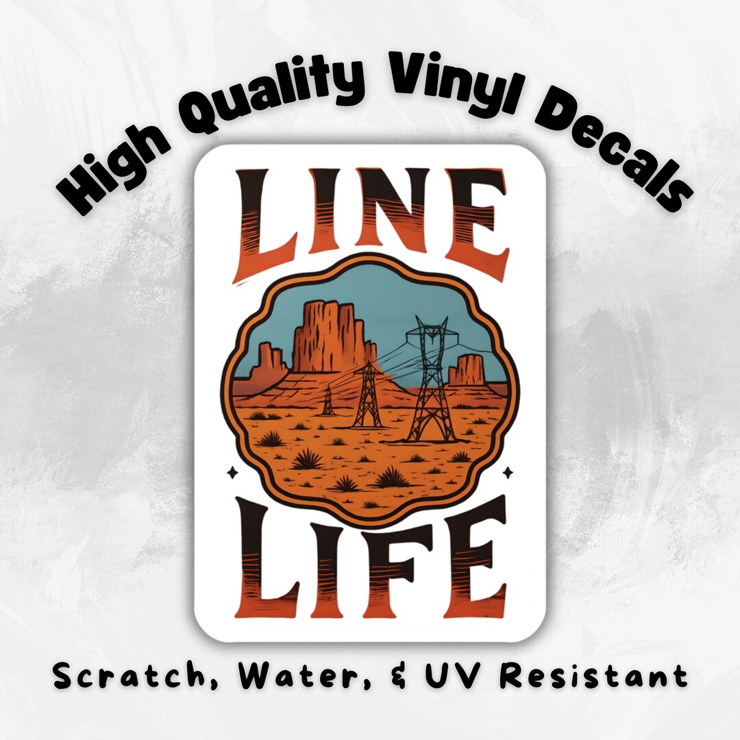 Line Life Vinyl Decal: High Voltage Lineman Sticker - Etsy