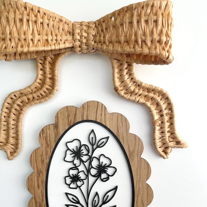 Rattan Bow Decor for Wall - Etsy