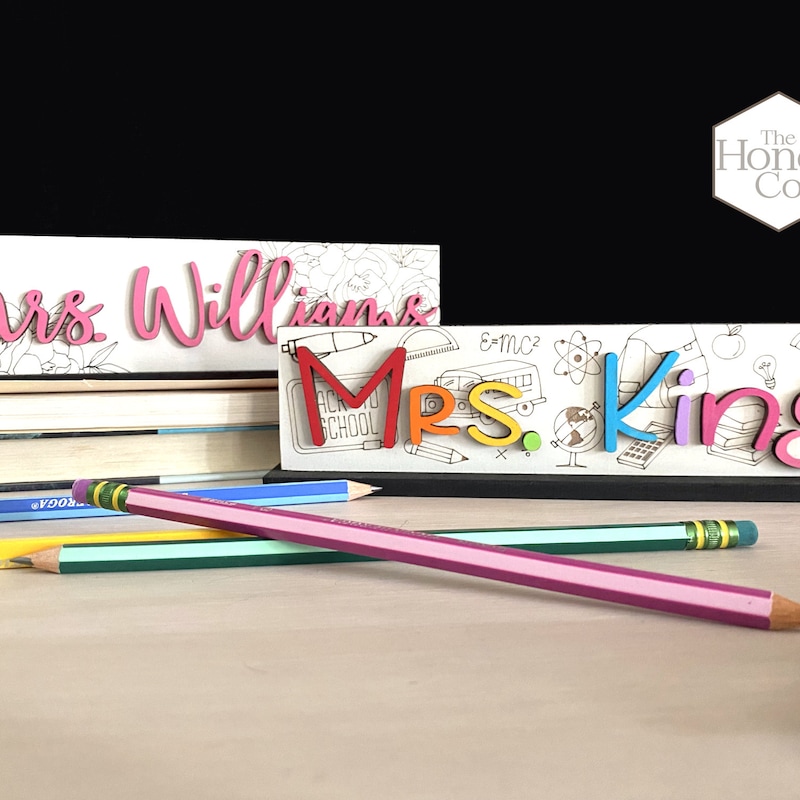 Teacher Name Plate - Etsy