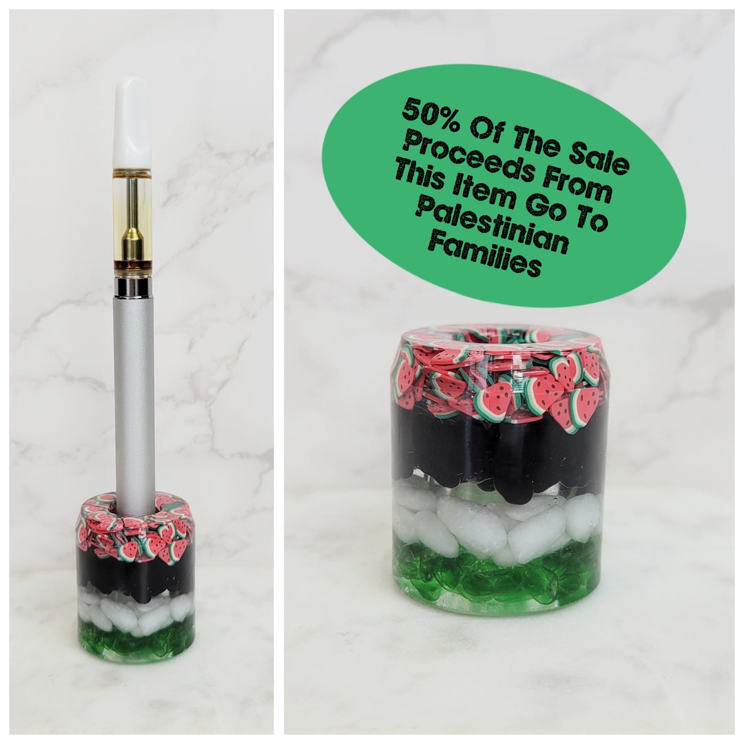Vape Pen Stand Vape Pen Holder Handmade Watermelon Palestine Flag ...
