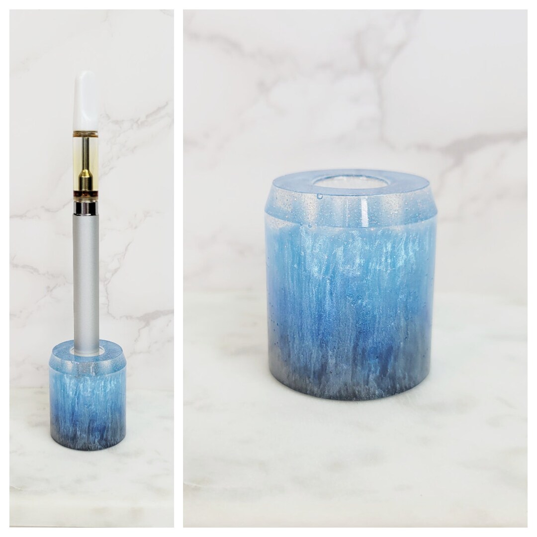 Vape Pen Stand Vape Pen Holder Handmade Blue and Gray Ombre With Holo ...