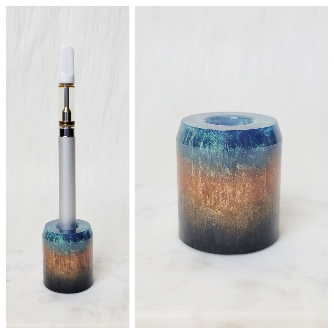 Vape Pen Stand Vape Pen Holder Handmade Metallic Teal Copper and Black ...