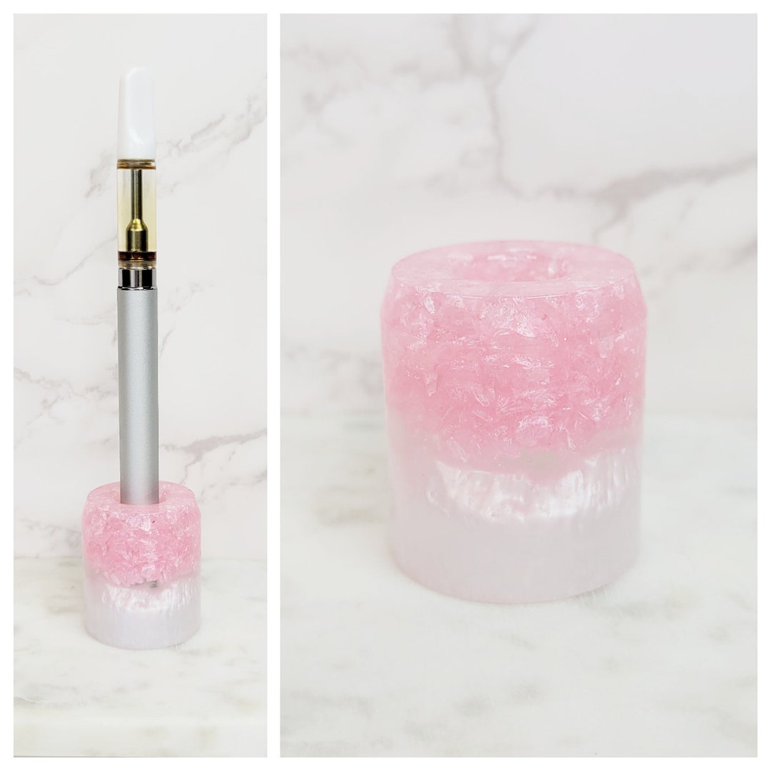 Vape Pen Stand Vape Pen Holder Handmade Pearl White and Pink With ...