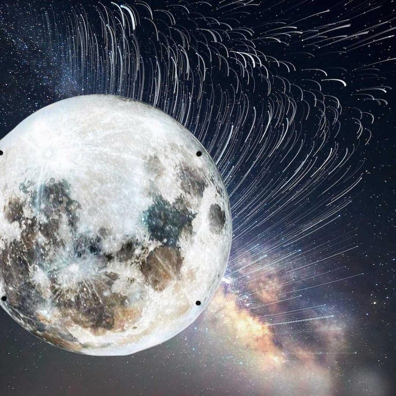 Moon Light, Light up Wall Art, Outer Space, Night Light, LED Sign, Gift ...