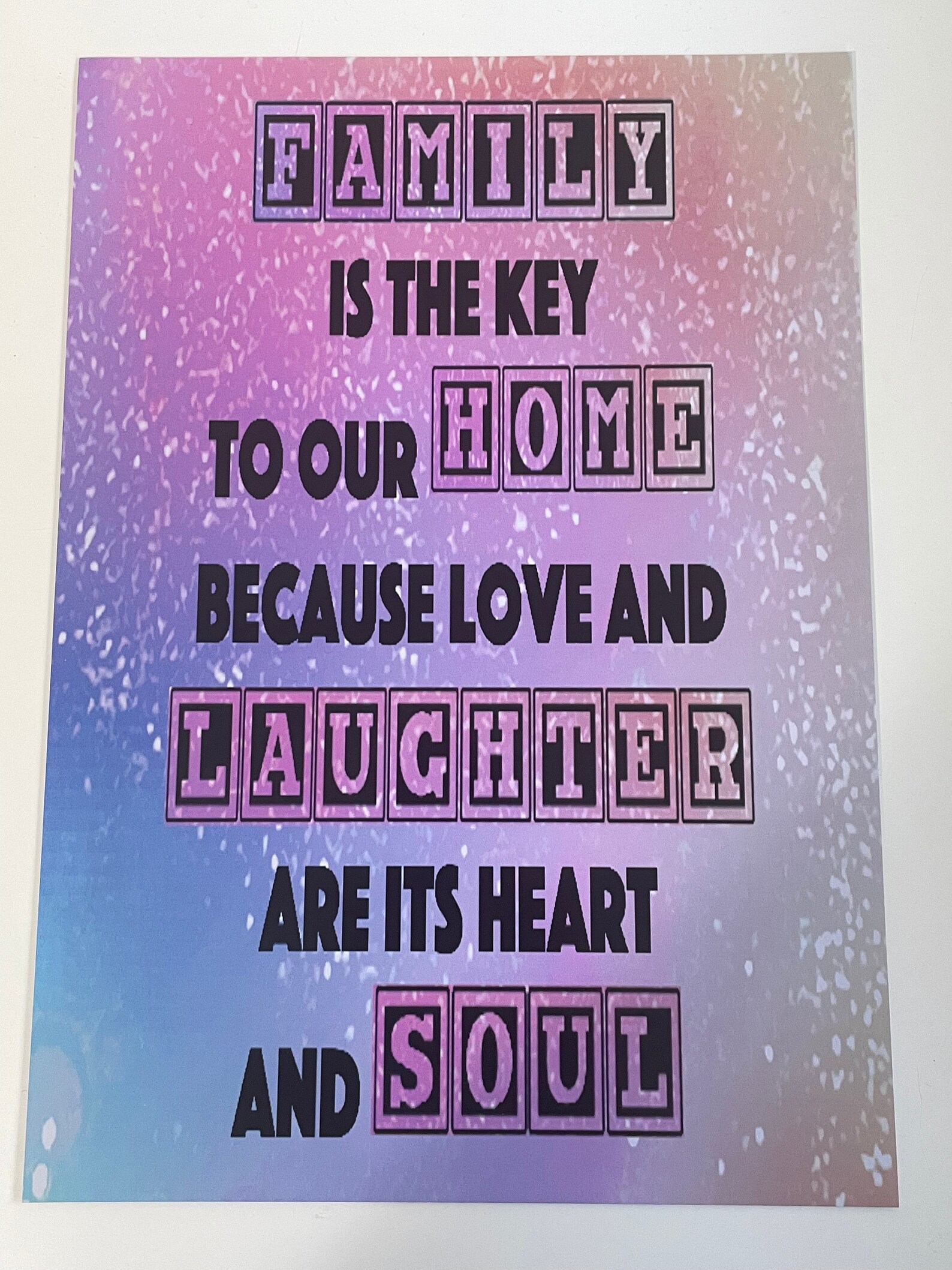 Family is the Key V3 Poem - Printable Digital Download - Etsy