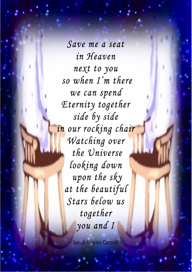 Save Me a Seat in Heaven - Digital Download - Etsy