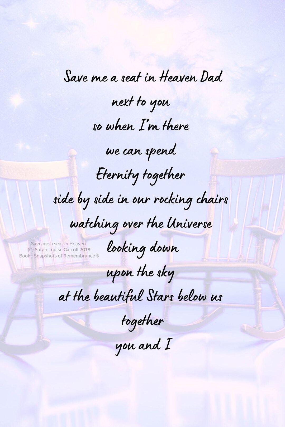 Dad Memorial Grave Card Printable Keepsake Poem 4x6 Instant Download ...