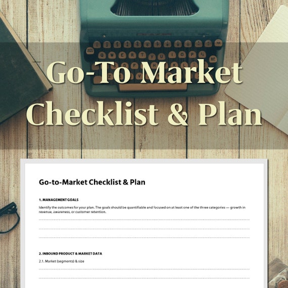 Go-To-Market Checklist & Plan Word PDF Editable | Etsy