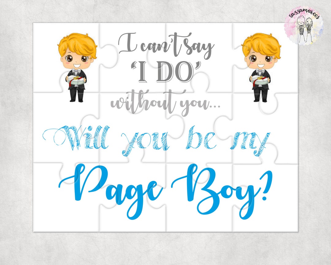 Will You Be My Page Boy, Will You Be Our Page Boy, Ask Page Boy, Page ...