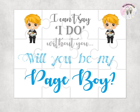 Will You Be my Page Boy Will You Be our Page Boy Ask Page | Etsy