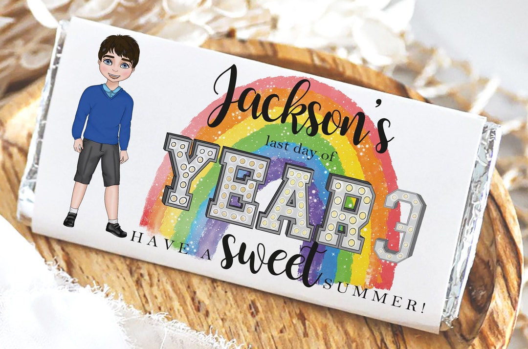 Last Day of School Chocolate Wrapper | School Leavers Gift | Class of ...