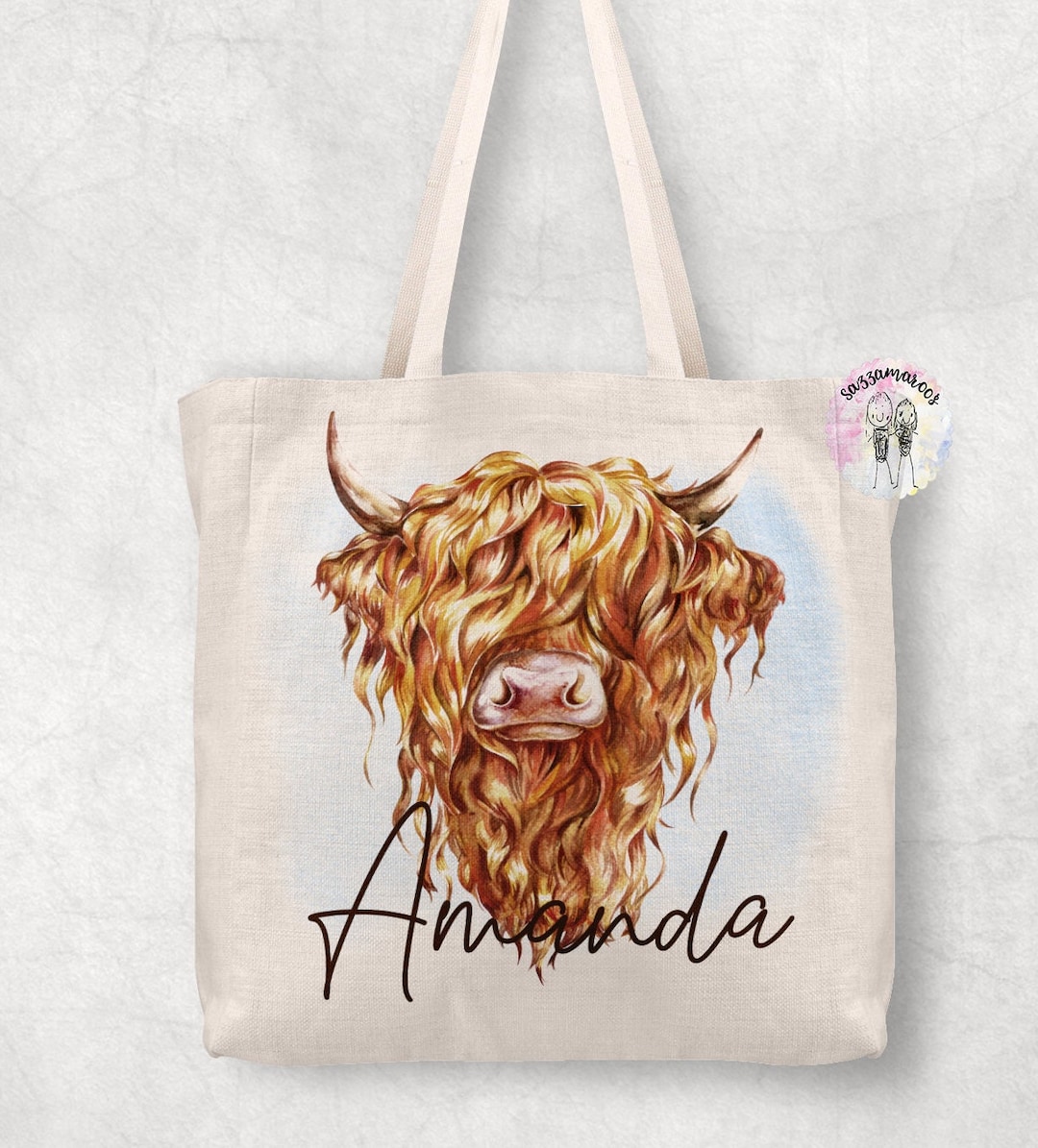 HIGHLAND COW Tote Bag Cute Cow Tote Bag Highland Cow Bag Christmas ...
