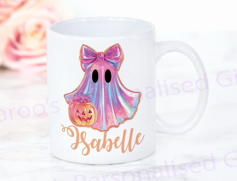 Personalised Halloween Kids Cup | Boo Basket Ghost Cup | Boo Box Mug ...