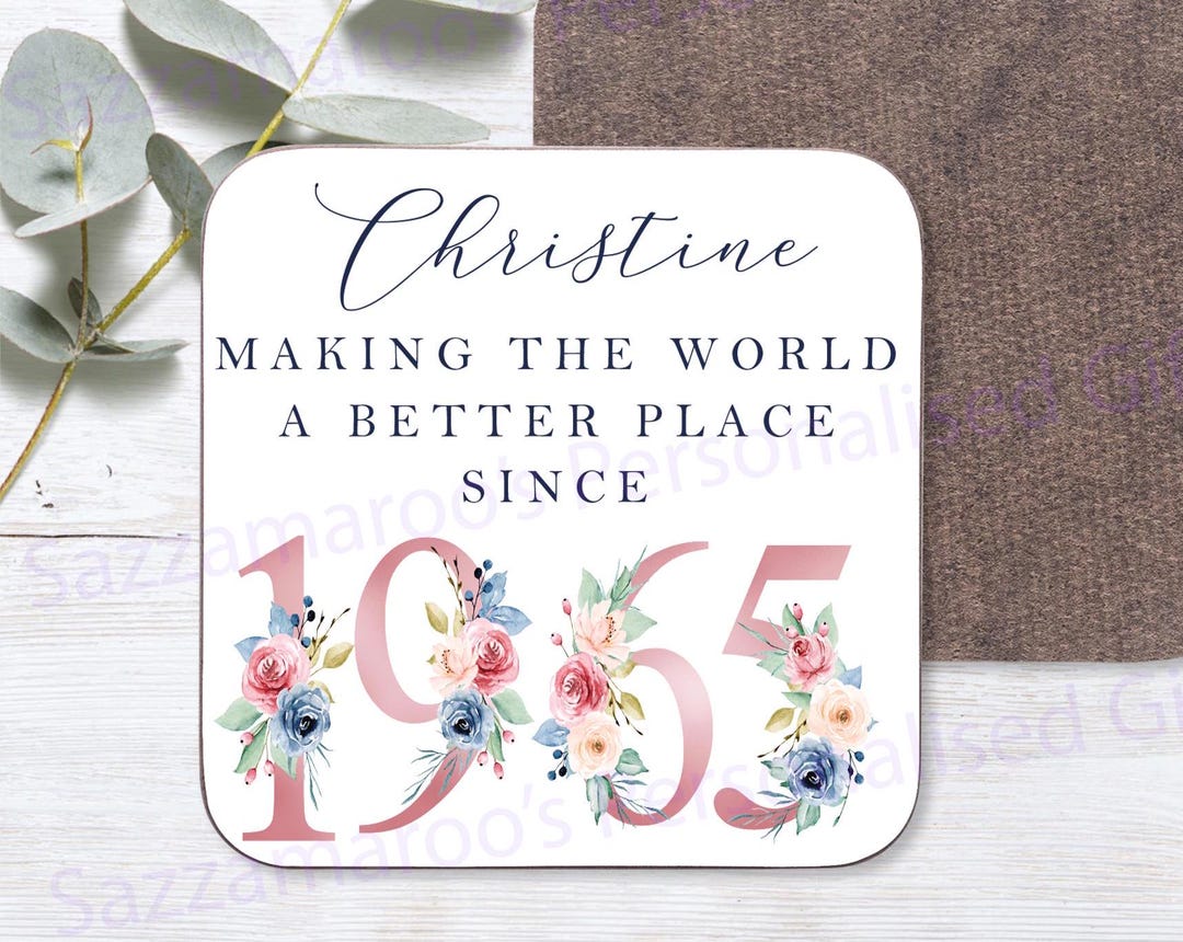 60th Birthday Gift | 60th Birthday Coaster |making the World a Better ...