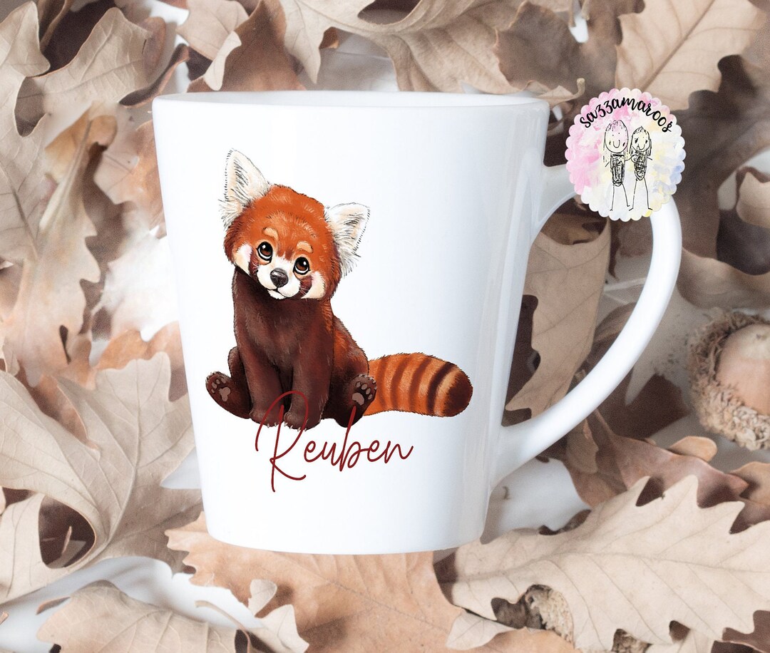 Red Panda Latte Mug Cute Red Panda Personalised Red Panda Gift Panda ...